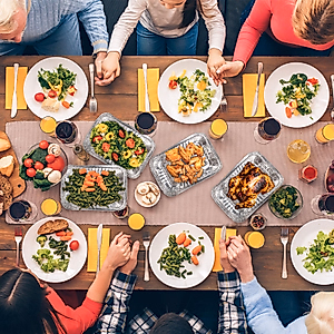 RGQSUN 40 Pcs Thanksgiving Tin Foil Containers with Lids,Disposable Loaf Pans Aluminum Foil Pans for Cooking,Tin Takeout Containers Foil Food Containers for Fall Autumn Party Leftovers