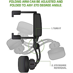 Merkury Innovations Rearview Mirror Car Mount Grip Clip for Universal Smartphones, Multimedia Devices, GPS Units, Fits 3.5'-5.5' Screens, 270° Swivel, Rubberized Clips, iPhone/iPod, Samsung Galaxy