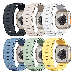 STG Sport Ocean Band Compatible with Apple Watch 38mm-45mm, Variety Pack, Unisex, Watch Band, Silicone, 20mm