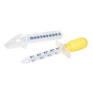 Ezy Dose Kids Oral Liquid Medicine Dropper and Spoon Kit, For Baby & Toddler, 5mL/1 TSP Capacity, Calibrated, Colors May Vary, 2 Piece Set, Made in the USA