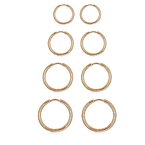 Rose Gold Earrings, Small Hoop Earrings for Women Multipack, Cartilage Earring Huggie Earring 6MM 8MM 10MM 12MM Jewelry