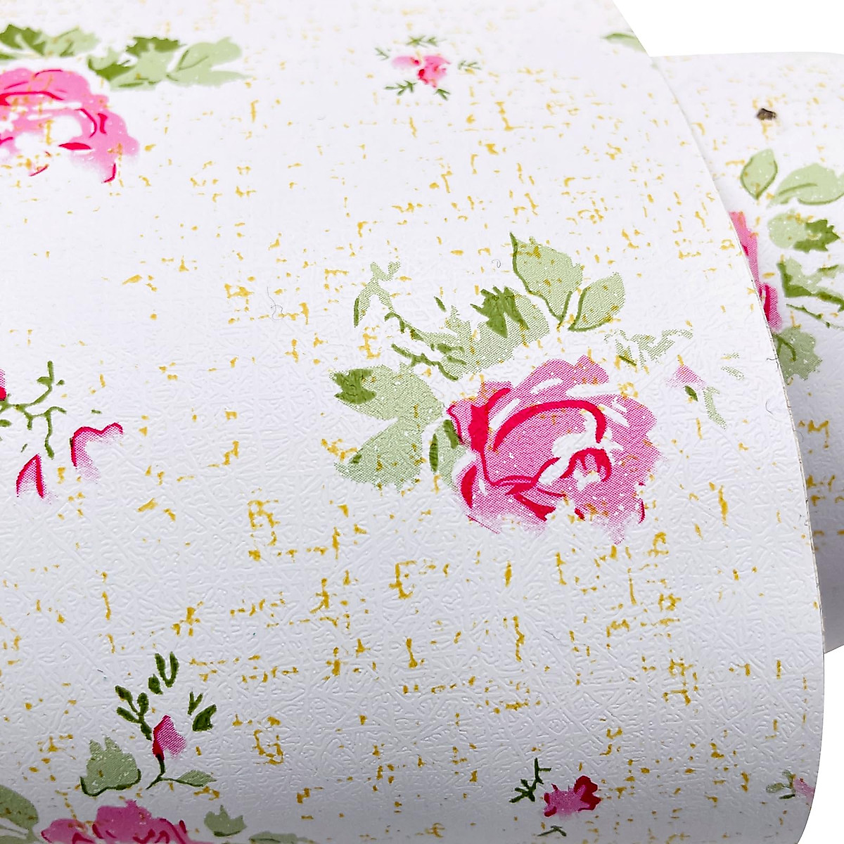 SimpleLife4U Pink Rose Furniture Protect Paper Removable Shelf Liner for Kitchen Cabinet Dresser Drawer Covering