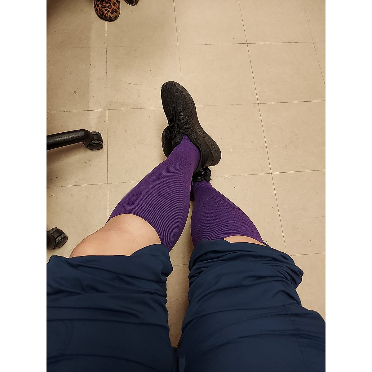 Wide Calf Compression Socks for Women & Men Extra Large Size Support Socks for Nurses Running Pregnant Travel, 15-20 mmHg