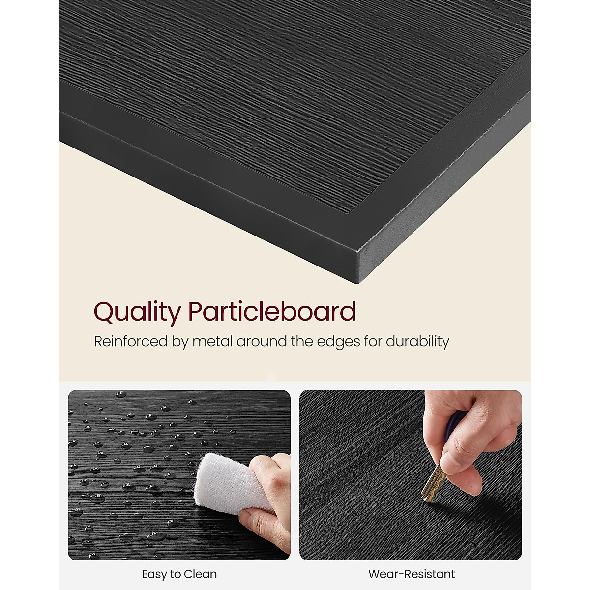 VASAGLE Modern TV Stand for TVs up to 75 Inches, 3-Tier Entertainment Center, Industrial TV Console Table with Open Storage Shelves, for Living Room, Bedroom, Black with Wood Grain ULTV098B22