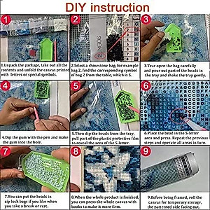 BLuen Diamond Painting Kits for Adults Red Dragon Full Drill Diamond Dots Paintings with Diamonds Gem Art Decor - 16X16 Inch