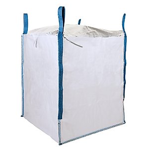 DURASACK Heavy Duty Builder's Bulk Bags 200-Gallon White Woven Polypropylene Contractor Trash Bags for Demo and Construction, Holds up to 2200 lbs, Open Top