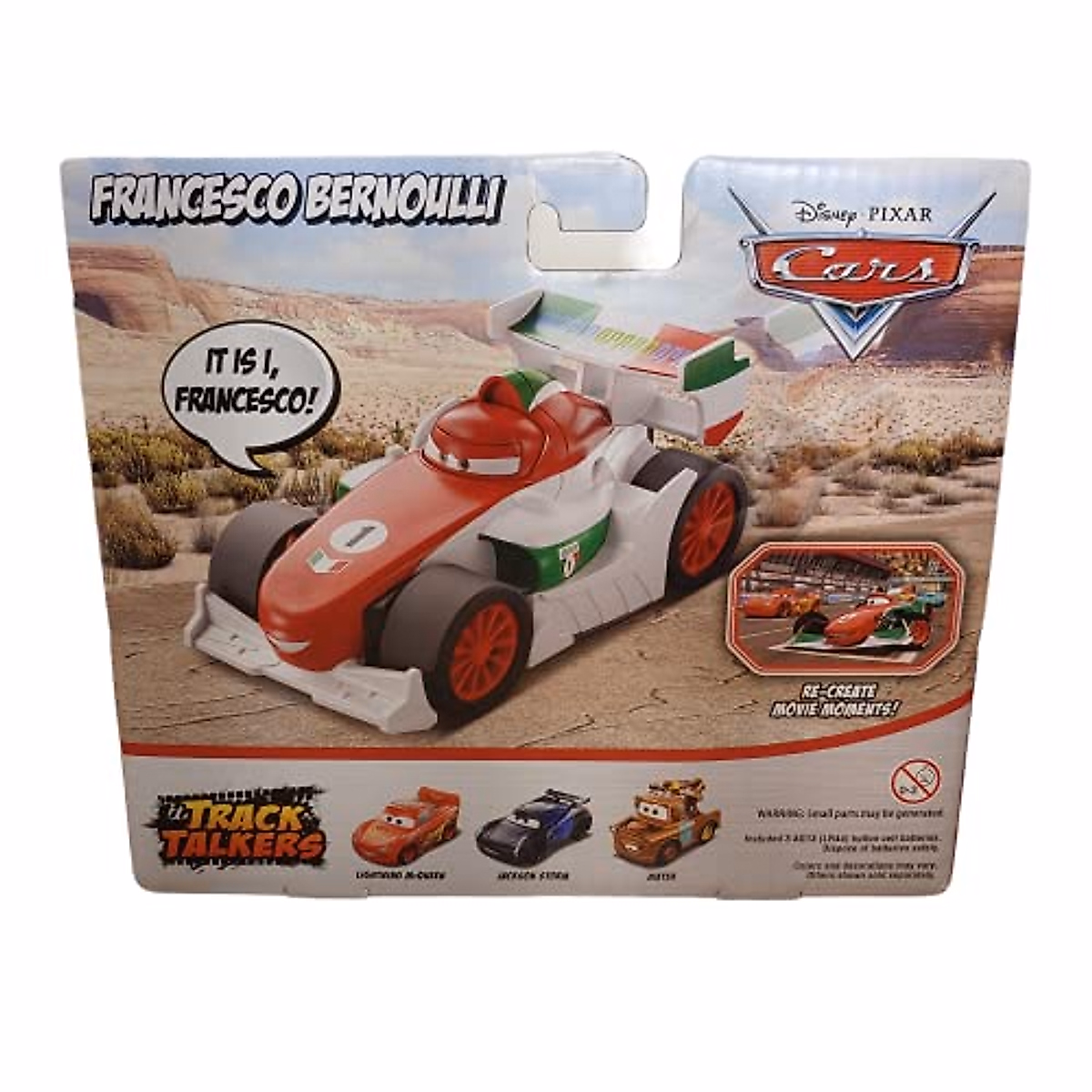 Disney Cars Toys Track Talkers Francesco, 5.5-in, Authentic Favorite Movie Character Talking & Sound Effects Vehicle, Fun Gift for Kids Aged 3 Years and Older, Multicolor