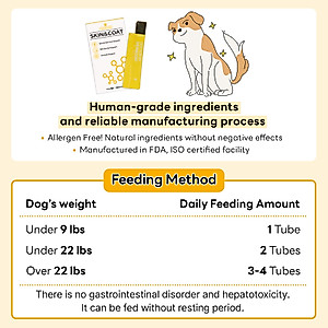 DOCTOR BY Skin & Coat – Natural Supplement for Dog’s Itch Relief and Shiny Coat with Omega 3 Fish Collagen, Spirulina, Probiotics - 30 Individually Packaged (1 Pack)