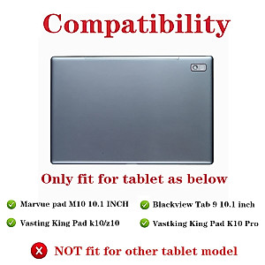 Case for VASTKING KingPad K10 / Z10 10 inch Tablet Case, MARVUE Pad M10 10.1 inch/Vastking KingPad K10 Pro Tablet Soft Silicone Stand Cover Case with Shoulder Strap(Purple Rose)