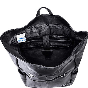 McKleinUSA S Series, Kennedy, Pebble Grain Calfskin Leather, 17" Leather Dual Access Laptop Backpack, Black (88735)