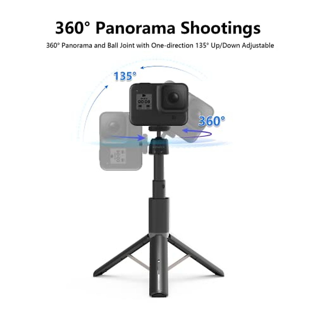 WEWATCH Projector Pocket Tripod Stand - PS101 12 inch Lightweight Tripod Stand, Compact, Aluminum Alloy Portable Projector Stand with 360° Ball Head for Projectors, Cell Phone, IP Camera and Webcam