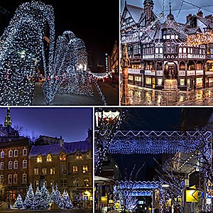 VMANOO Solar USB Indoor Outdoor String Christmas Lights 72Ft 200 LED 8 Modes Patio Lighting for Outside Yard Gazebo Party Wedding Tents Xmas Garden Backyard Tree Decorations Balcony Decor Lights BS2P