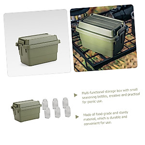 Unomor 1 Set grill spices mini condiment bottles mini containers camping spices bbq spices grilling spices portable seasoning container camping jars plastic barbecue Accessories travel