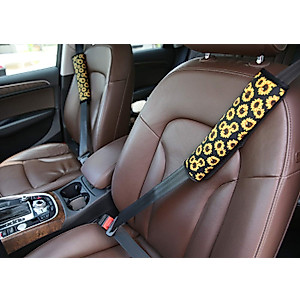 Buybai Universal Car Seat Belt Pad Cover 2 Pack Soft Car Safety Seatbelt Strap Shoulder Pad for Adults and Children