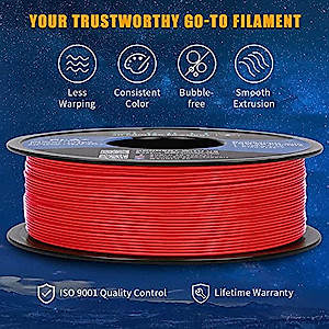 PLA+ 3D Printer Filament 1.75mm, SUNLU PLA Filament PRO, Dimensional Accuracy +/- 0.02 mm, 1 kg Spool, 1.75 PLA Plus, Grey+Red