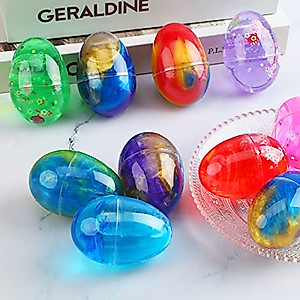 Galaxy Slime, 24 Pack Slime Eggs Kit for Kids Boys Girls Stress Relief Toys Party Favors for Kids 4-8 Slime Easter Egg Goodie Bag Easter Basket Stuffers Christmas Stocking Valentines Birthday Gifts