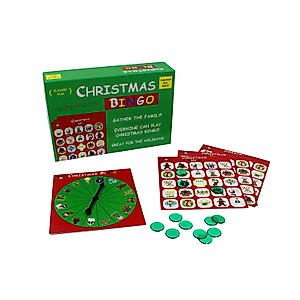 Christmas Bingo - The Original and Classic Version-Have a Very Merry Christmas with Our Popular Christmas Bingo Game, Complete with Bingo Game Cards, Real Bingo Chips and a Bingo Spinner!