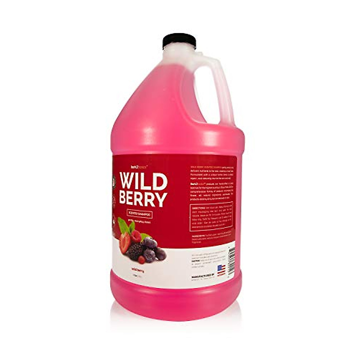Bark 2 Basics Wild Berry Dog Shampoo, 1 Gallon | Unique Herbal Blend, Finest Natural Ingredients, Handcrafted, Soap-Free & Cruelty-Free, Protects and Nourishes Skin and Coat