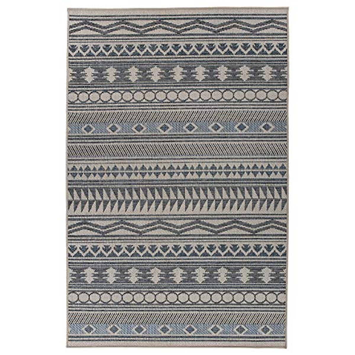 Rugshop Bohemian Design Area Rug for Patio Rugs,Deck Rugs,Balcony Rugs Indoor/Outdoor Area Rug 7'10" x 10' Cream