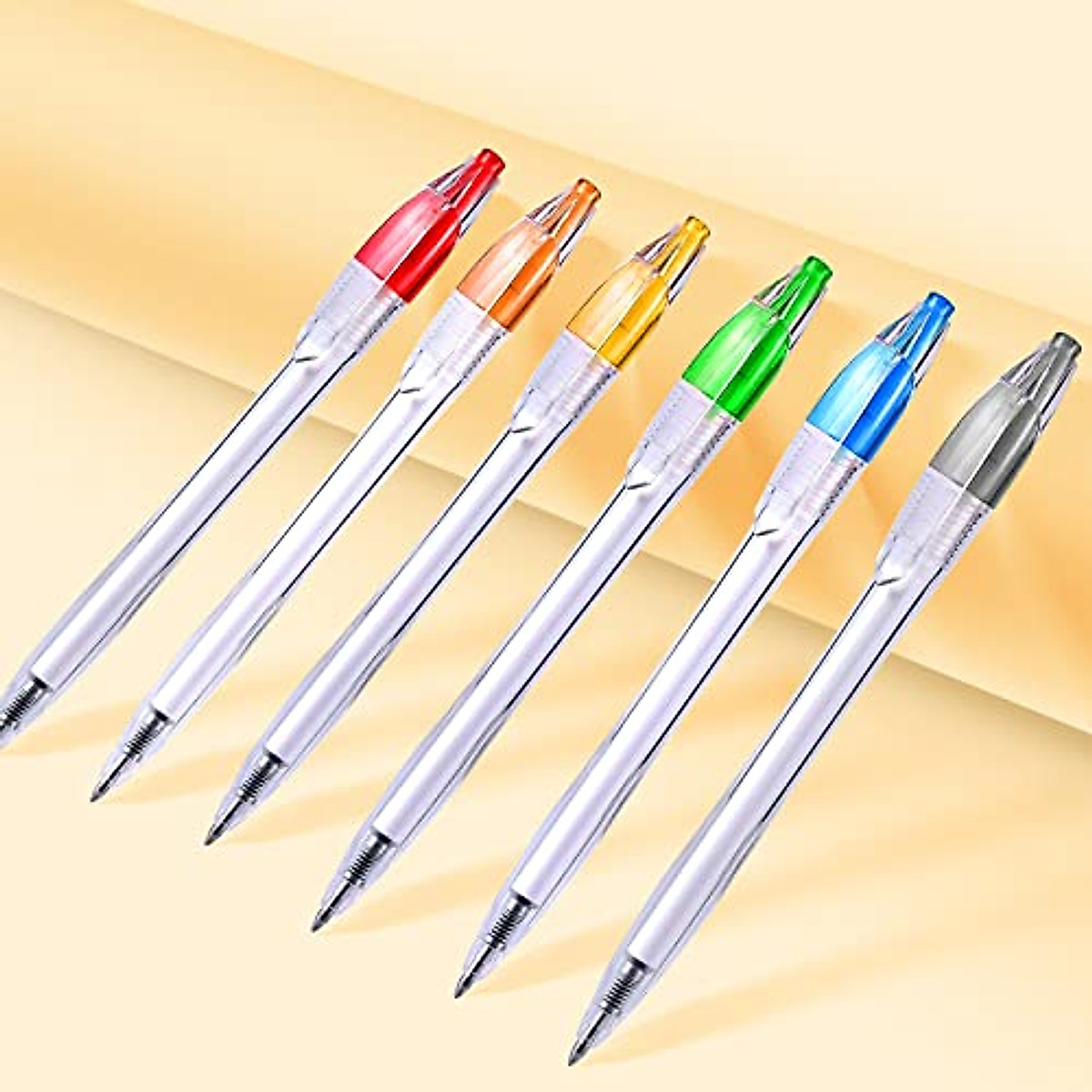 Wanmbo Gel Pens Ink Pens 6pcs Fine Point Rolling Ball Gel Pens Black Ink Smooth Writing and Stylus Pens for Touch Screens (Multicolor2)