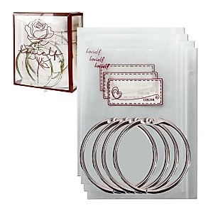 lovielf Embroidery Threads Cross stitch Floss Bag Organizer 5.12 x 3.6 inch - 200 pack with 4 Rings