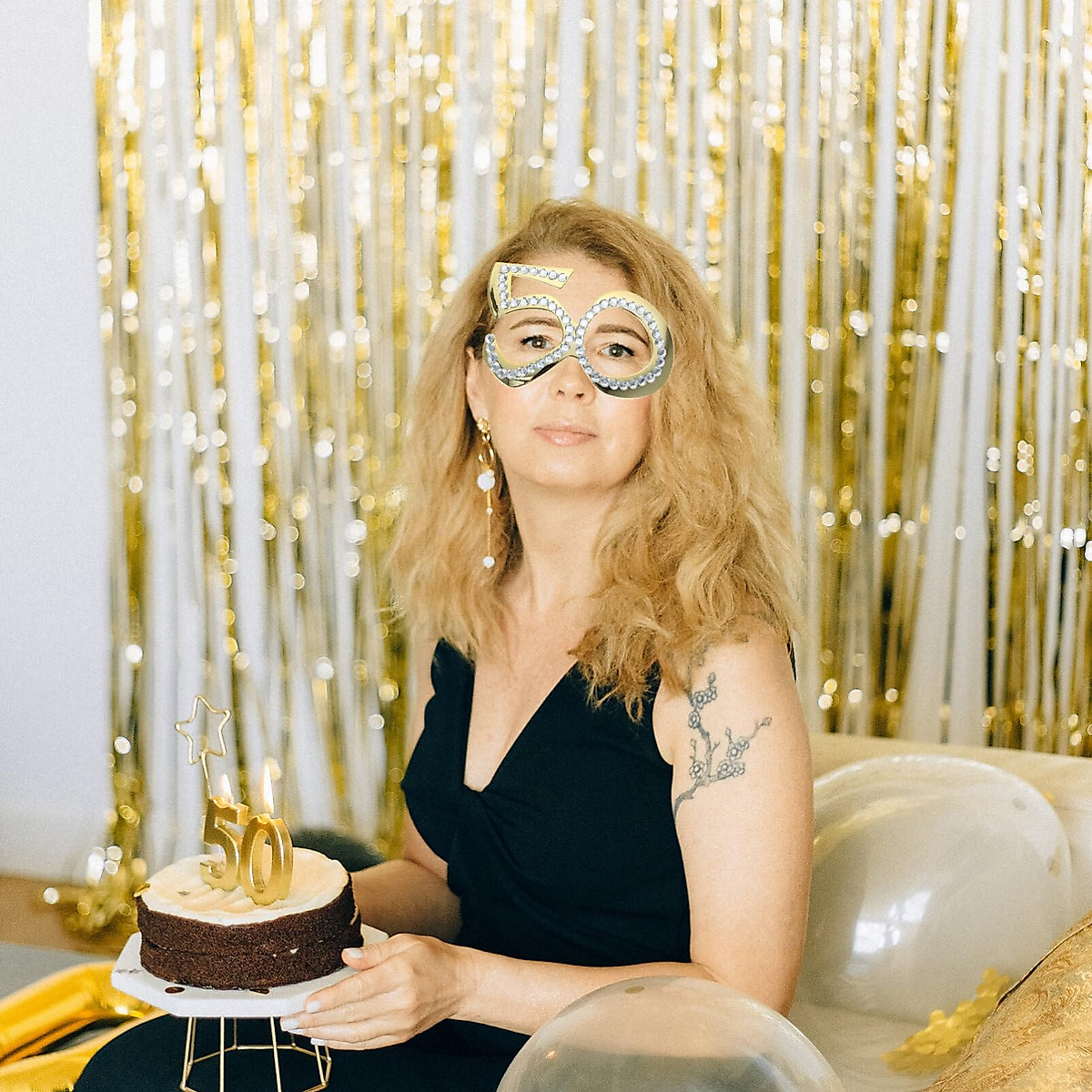 Abaodam 1 Pair Party Props Birthday Party Eyeglasses Rhinestone Eyewear Number Glasses Prop Birthday Decoration Number Birthday Eyeglass Birthday Glasses Beautiful Birthday Eyeglass