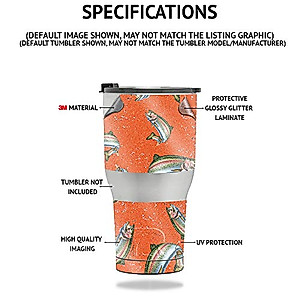 MightySkins Glossy Glitter Skin Compatible with Stanley The Quencher H2.0 FlowState 40 Oz Tumbler - Zebra Closeup | Protective, Durable High-Gloss Glitter Finish | Easy to Apply