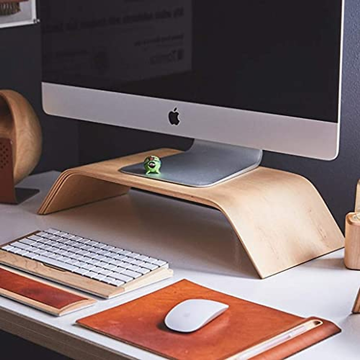 WXBDD Wooden Monitor Stand, Riser Stand, Shelf Stand for All and Other Computers LCD Monitors (Color : E)