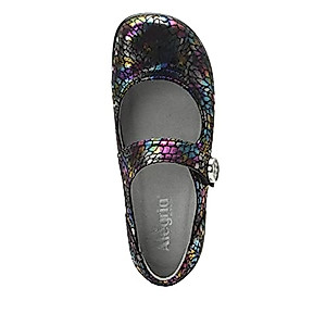 Alegria Kourtney Mary Jane Women's Comfort Shoes Minnow Rainbow Vegan Leather 7-7.5 Wide Width US