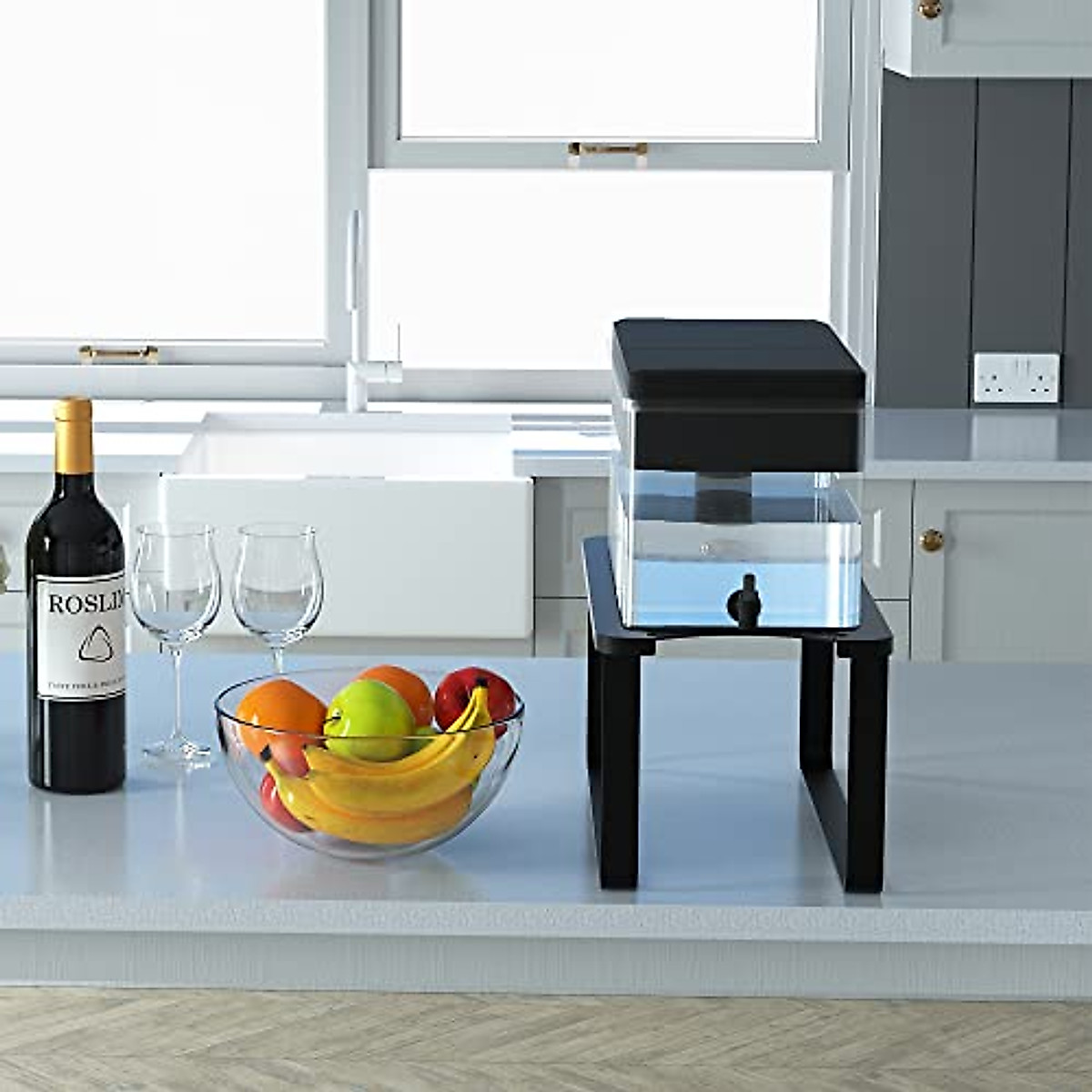 Water Dispenser Stand For Countertop-Metal Water Filter Stand, Compatible With Brita Water Pitcher & Zerowater Pitcher, Perfect for Fridge Beverage Dispenser With Spigot, Drink Dispenser Stand Only