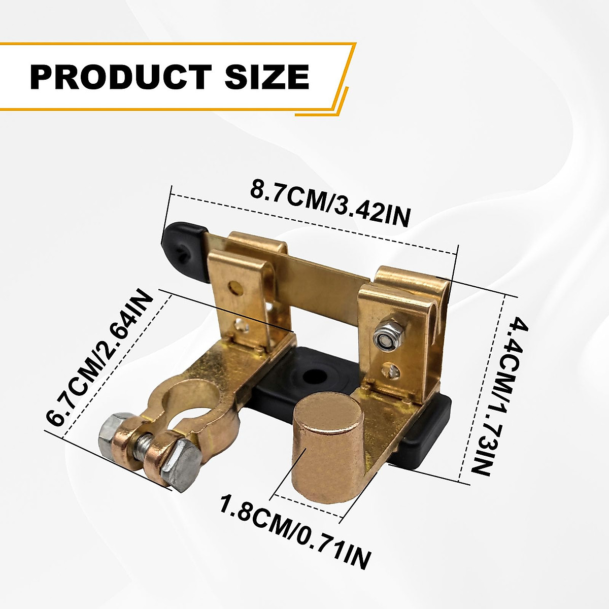 Top Post Knife Blade Master Switch, Solid Brass Knife Blade Master Switch 12V/25V Knife Power Shut Off Isolator for Auto Car RV-Marine Boat Truck Vehicle, Battery Cut Off Shut Off Switch, Negative