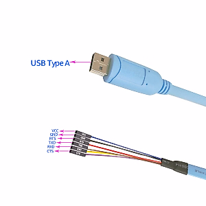 DSD TECH SH-U09BL USB to TTL Serial Cable with CP2102N Chip 1.2M/4FT