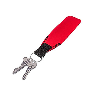 Floating Neoprene Keychain, Rectangle Buoyant Key Ring, Water Sports Keychain for Marine Boat, Fishing, Sailing, Surfing, Kayaking, Swimming, Diving, Water Sports Red