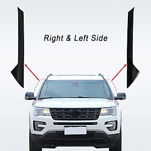 CARMOCAR A-Pillar Front Molding Windshield Outer Trim Replacement for 2011-2019 Ford Explorer 4 Door Utility (Left & Right) Replaces BB5Z-7803145-AA BB5Z-7803137-AB BB5Z7803136AA BB5Z7803136AB