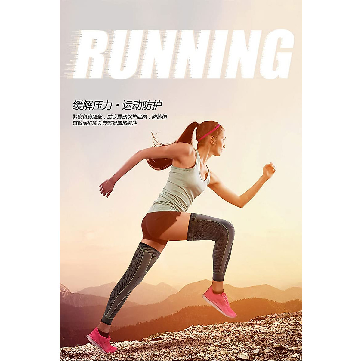 2 Pack Knee Brace, Knee Compression Sleeve Support for Knee Pain, Running, Work Out, Gym, Hiking, Arthritis, ACL, PCL, Joint Pain Relief, Meniscus Tear, Injury Recovery, Sports—Unisex,Universal Size