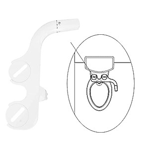 XWXLIJV Bidet Attachment for Toilet Ultra Non Electric Fresh Water Bidet Toilet Seat Attachment with Self Dual Nozzle Bidet Toilet Attachment for Most Toilet Seats