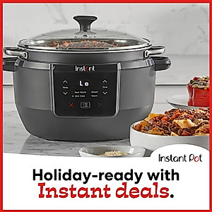Instant Pot Superior Cooker 7.5QT Slow Cooker and Multicooker, 4-in-1 Functions, Sears/Sauté, Slow Cooks/Roast, Steams and Warms, From The Makers of Instant Pot