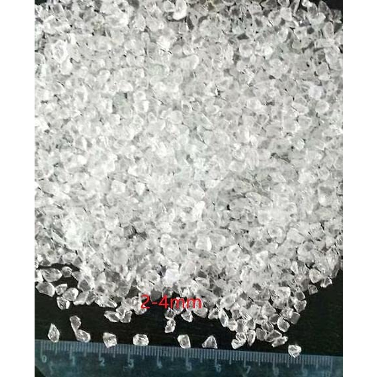 Golden Yellow Smooth Glass Chips Transparent Glitter Glass Broken 3-6mm Grinding Crushed vitreous Glass for Crafts Resin Mold Craft DIY hydroponic Plants Filler Home Nail Decoration(60g)