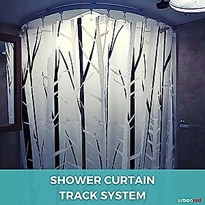 UrbanRed Flexible Bendable Ceiling Curtain Track, 5 Meters (16.4FT), Ceiling Track Ceiling Mount for Curtain Rail with Track Curtain System, RV Curtain Track, Room Divider, Ceiling Track for Curtains