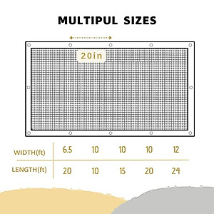 Junkogo Shade Cloth 40% 10x15ft Sun Shade Lightweight Mesh Netting Cover for Pergola, Garden, Outdoor, Patio, Deck, Backyard
