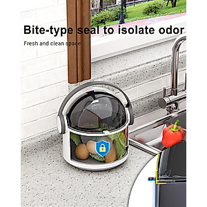 CTIME Small Trash can with lid,0.6 Gallon Countertop Trash can,Cute Tiny Trash can for Coffer bar,Kitchen,Bathroom,Desk,rv, Mini Portable Plastic Waste Basket