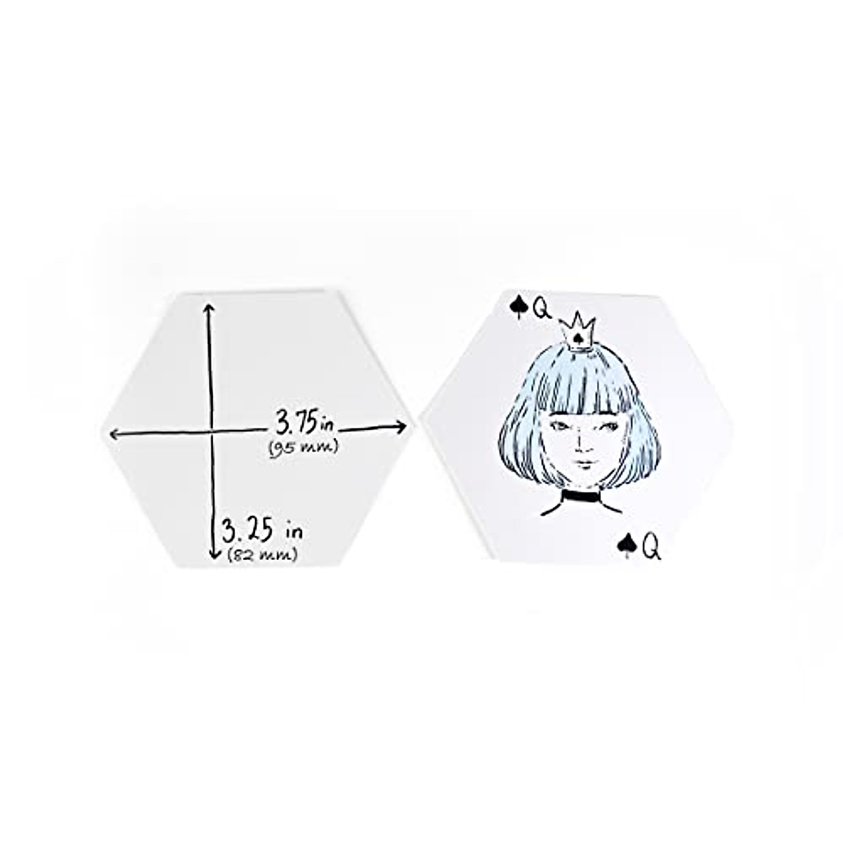 Apostrophe Games Blank Hexagon Playing Cards (Matte Finish) 3.25" x 3.75", 120 Blank Cards, Board Game Cards