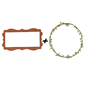 patucia Baby Milestone Blanket Marker, Milestone Marker for Blanket, Monthly Milestone Floral Wreath, Monthly Milestone Photo Prop Frame, 2 Pieces