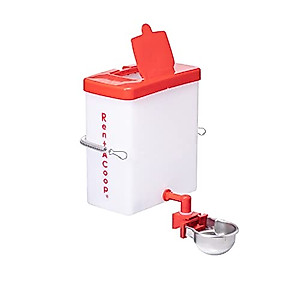 No-Drip 64oz Small Animal Drinking Bottle with Auto-Fill Metal Cup for Small Pet/Bunny/Ferret/Hamster/Guinea Pig/Rabbit/Chinchilla/Mouse/Rat. Food Grade Plastic (64oz)