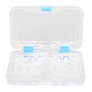 Dioche Denture Case Box, Transparent Denture Box, Membrane Tooth Box Reusable Dental Film Veneer Box with Hole for Clinics Transparent for Travel, Cleaning, Store