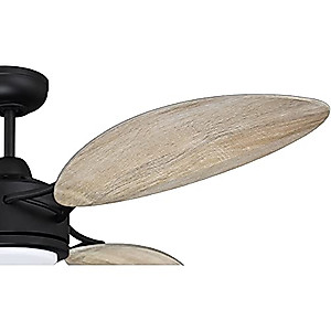 Craftmade 64" Journey Indoor/Outdoor Flat Black Finish Ceiling Fan, LED Light Kit (Optional), Remote Control Included, Smart WiFi Enabled with Voice Activation, works with Alexa & Smart Home Devices