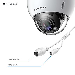 Amcrest 4K Optical Zoom IP Camera, Varifocal 8MP Outdoor POE Camera Dome, Security Camera, 2.7mm~13.5mm Lens, IP67 Weatherproof, IK10 Vandal Resistant, MicroSD Recording (IP8M-VD2793EW)