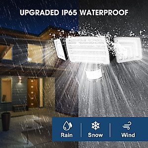 WWimy LED Security Lights Motion Sensor Outdoor Light 32W Bright Outside Flood Light with 3 Mode & Remote Control IP65 Waterproof for Garage Yard