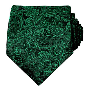 Alizeal Mens Paisley Tie Handkerchief Casual Floral Necktie Set