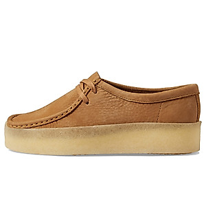 Clarks Women's Wallabee Cup Loafer Tan Nubuck 9.5